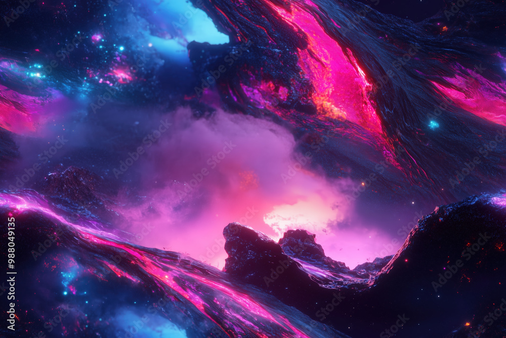 Cosmic Landscape: Futuristic Backgrounds for Posters, Wallpapers, and ...
