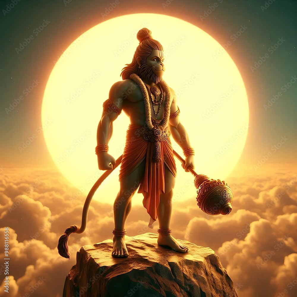 Lord Hanuman Stock Illustration | Adobe Stock