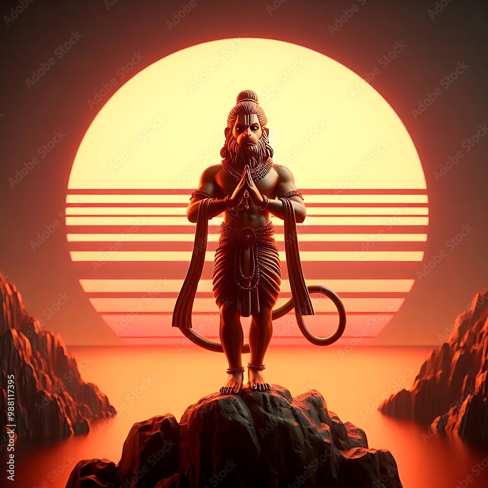 Lord Hanuman Stock Illustration | Adobe Stock
