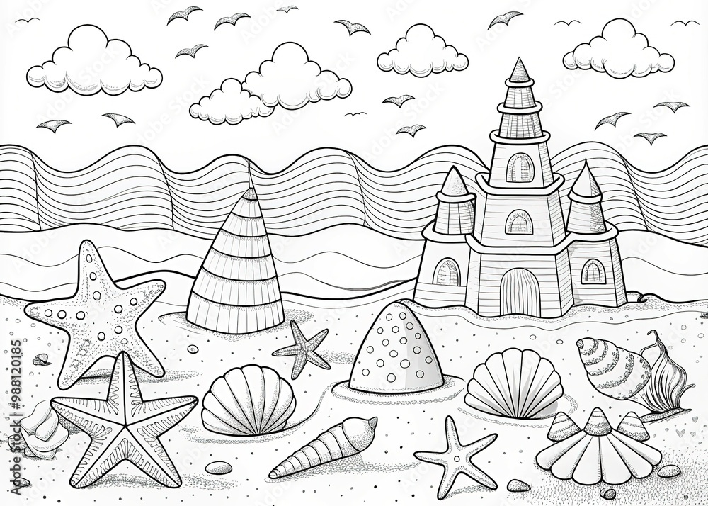 Unleash your creativity with our printable beach-themed coloring sheets ...