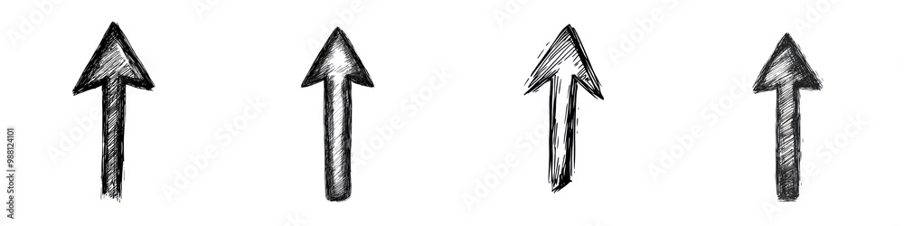 Upward Pointing Arrow Graphic Design Symbols Representing Growth ...