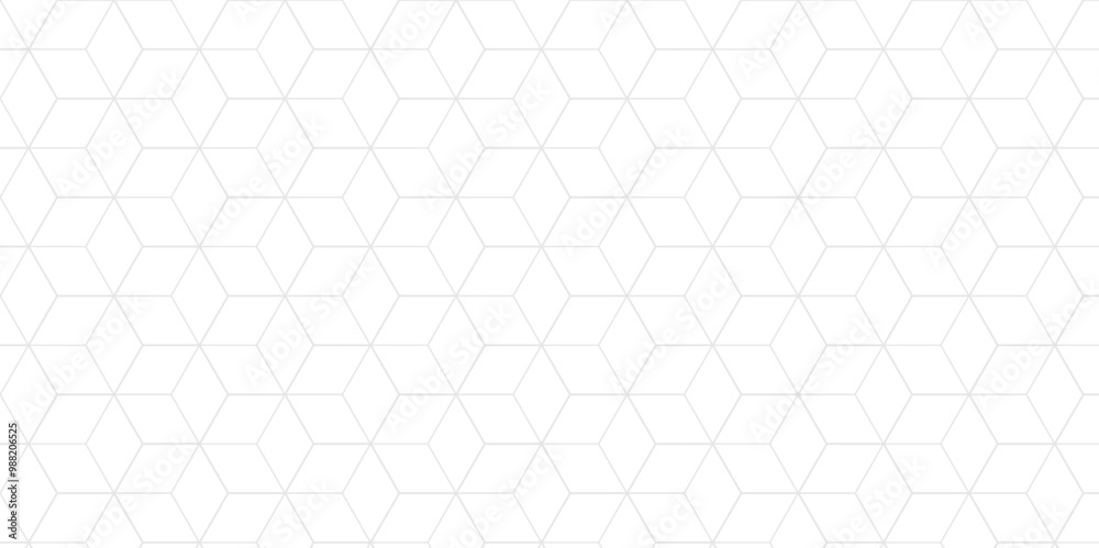 Emboss seamless pattern with square hexagon tile and cube grid mosaic ...