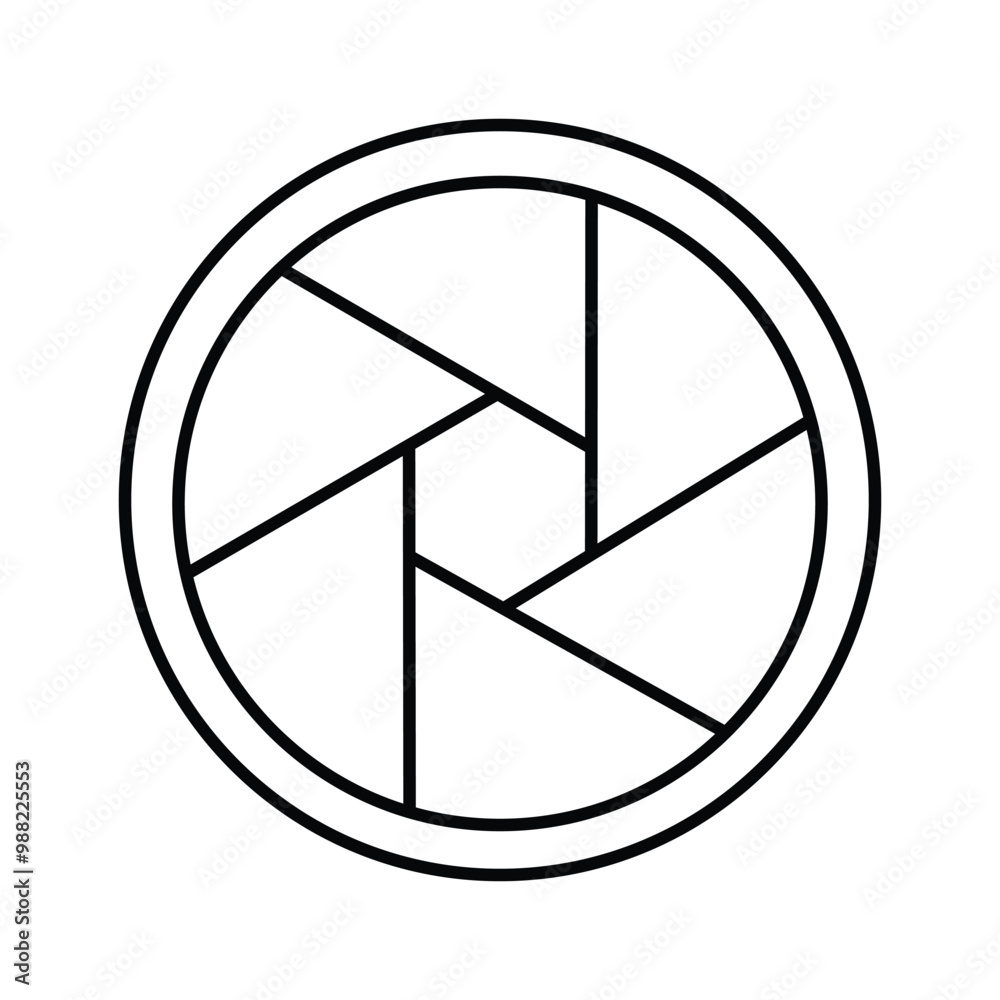 Customizable Camera Shutter Icon - Adjustable Stroke Thickness and ...