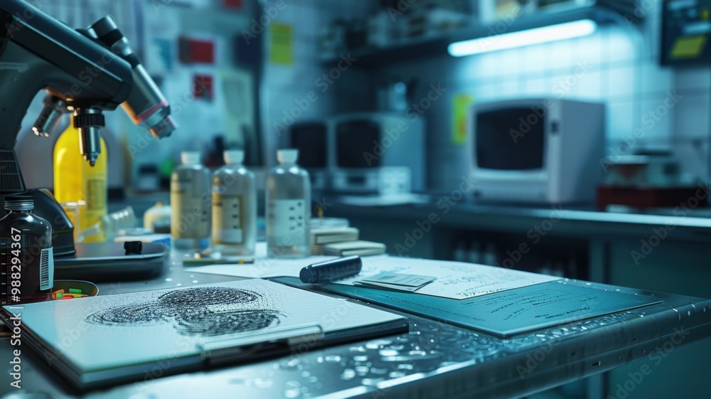 Stock-Foto „Forensics Lab: A specialized laboratory that handles ...