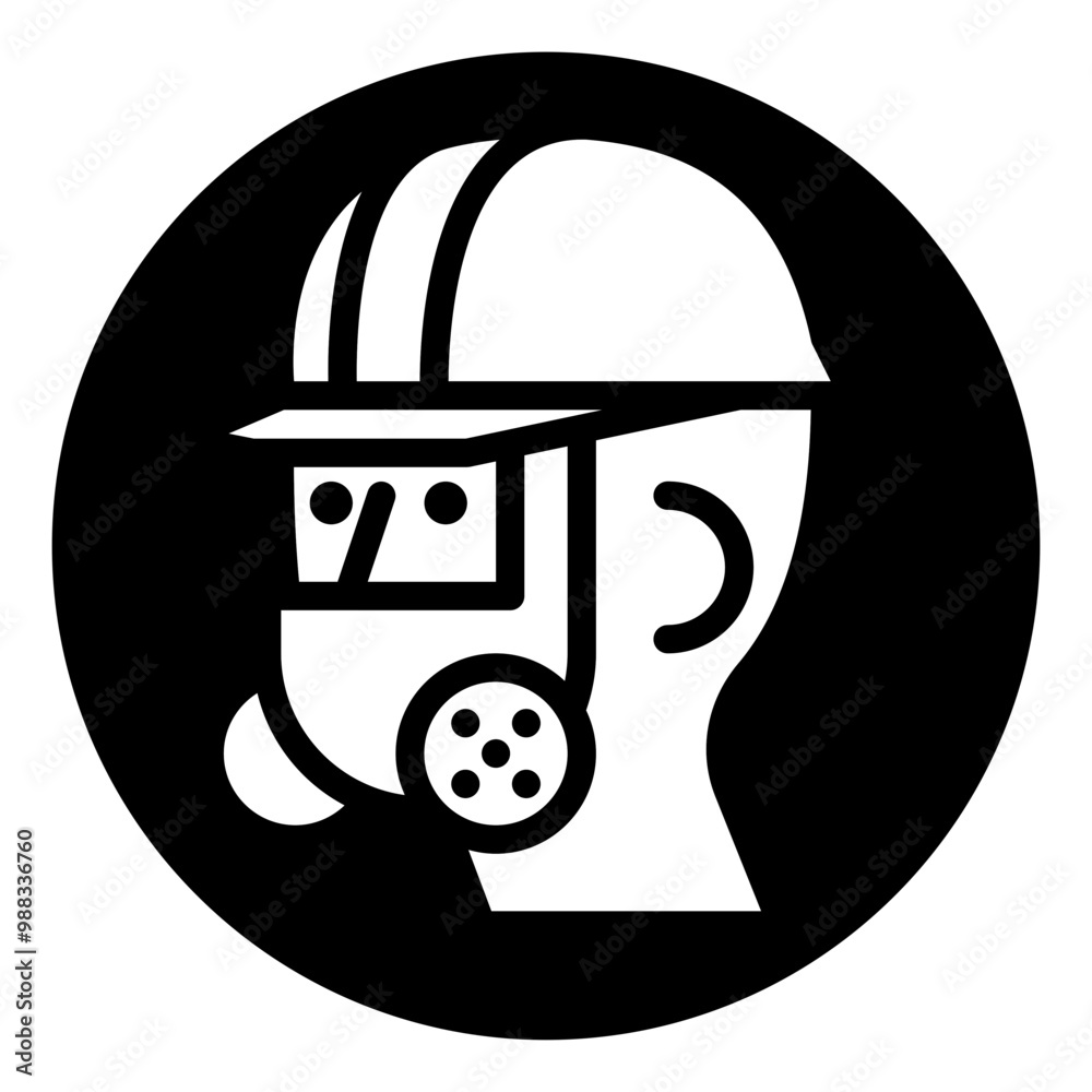 ISO mandatory safety signs_wear full face respiratory and head ...