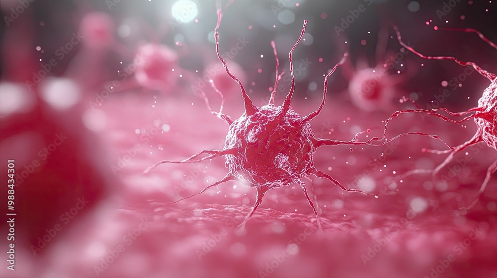 Microscopic View of a Red Blood Cell: Vibrant and Detailed ...