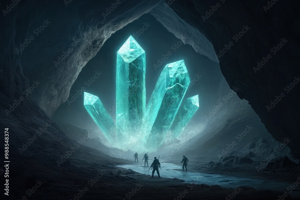 Explorers in the Enchanted Caverns: A Journey Through Crystal-Lit ...