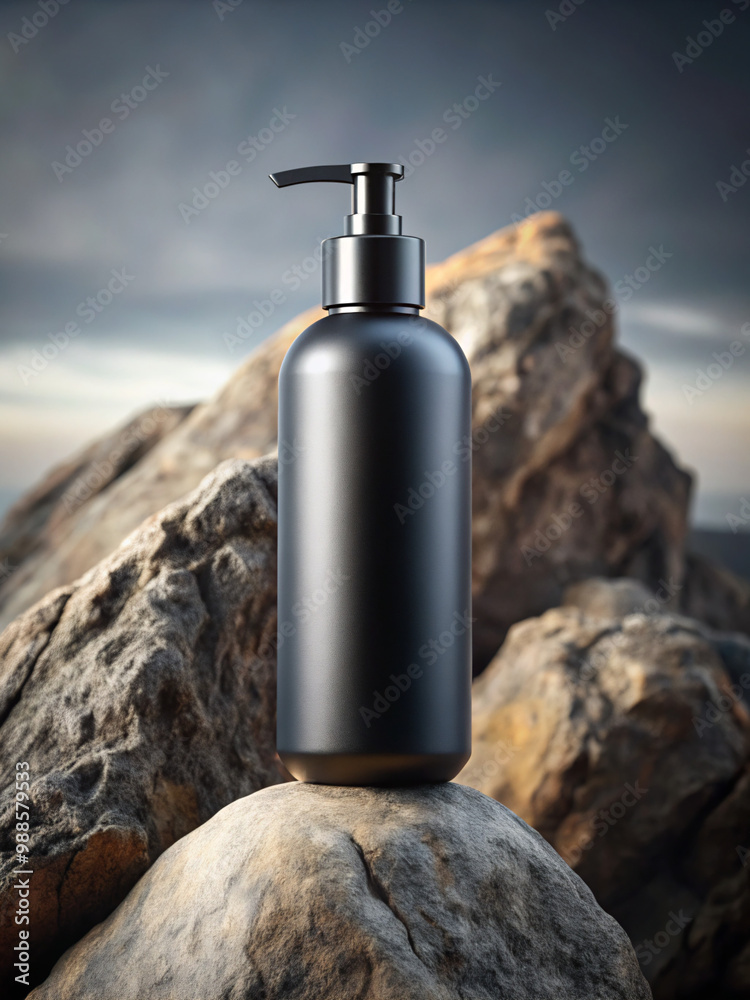 bottle of waterbottle, plastic, isolated, container, white, soap, shampoo, liquid, blank, pump ...