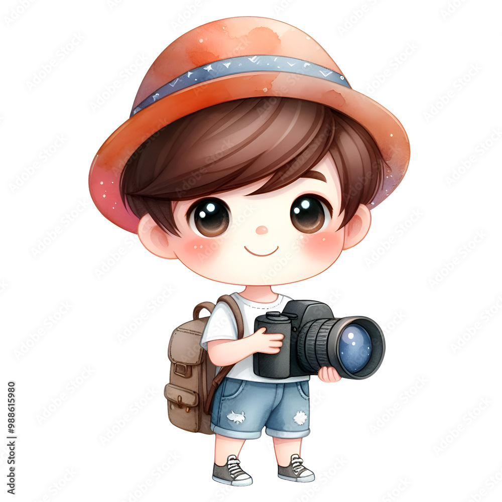 Ilustración de Stock Cute Boys Clipart, Chibi Boy, Children Clipart ...