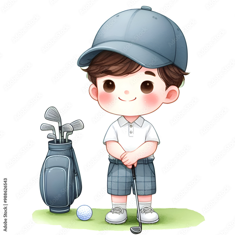 Cute Boys Clipart, Chibi Boy, Children Clipart, Sports Clipart ...