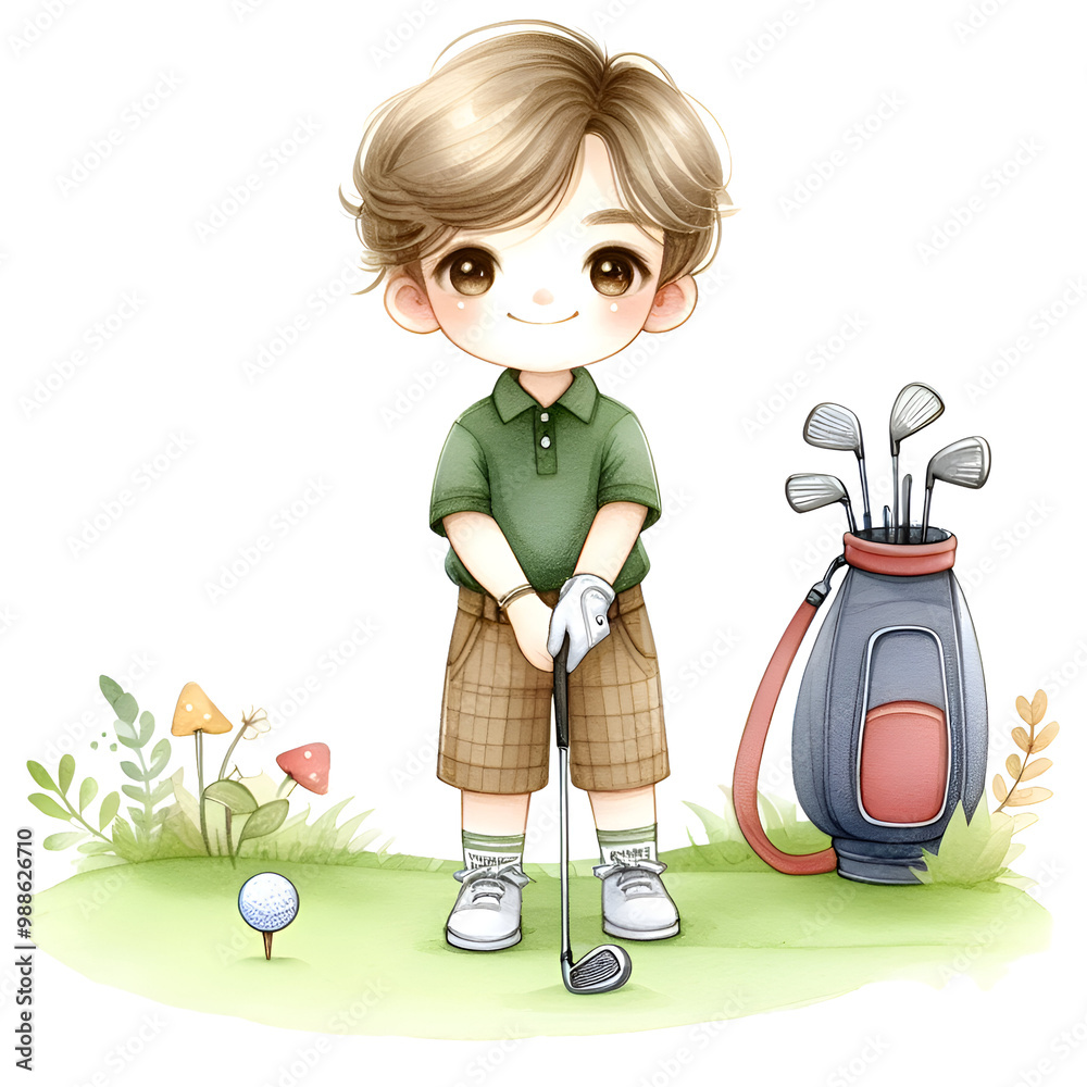 Cute Boys Clipart, Chibi Boy, Children Clipart, Sports Clipart ...