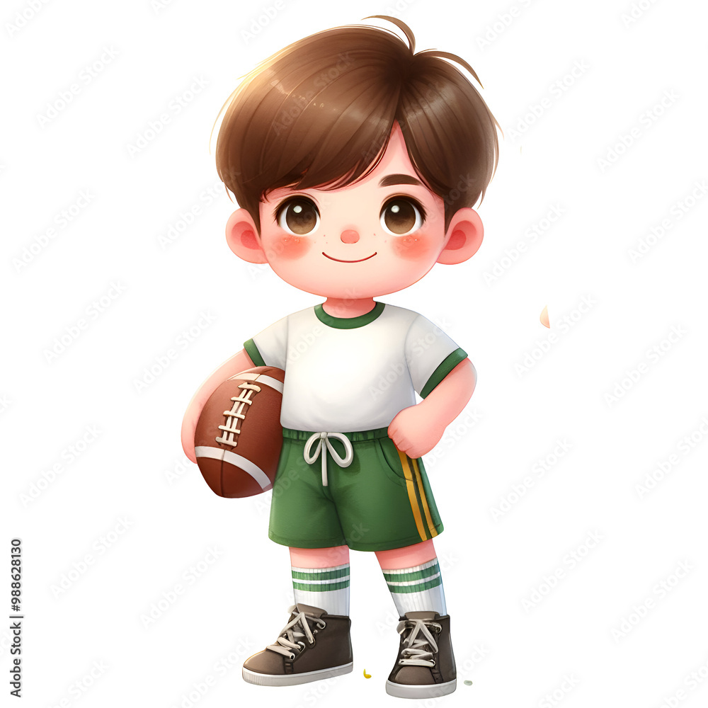 Cute Boys Clipart, Chibi Boy, Children Clipart, Sports Clipart ...