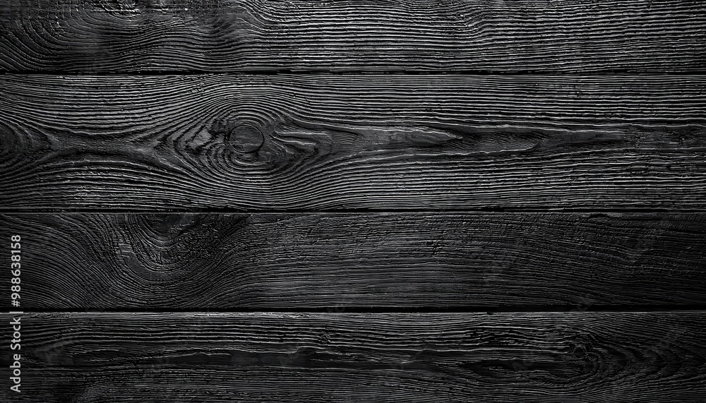 Close-up of Charred Black Wooden Planks with Prominent Natural Wood ...