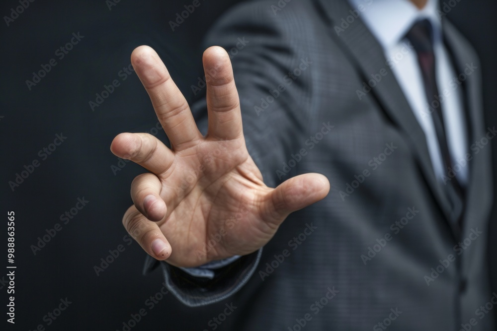 Businessman hand stop sign. refusing to take bribe, anti-corruption ...