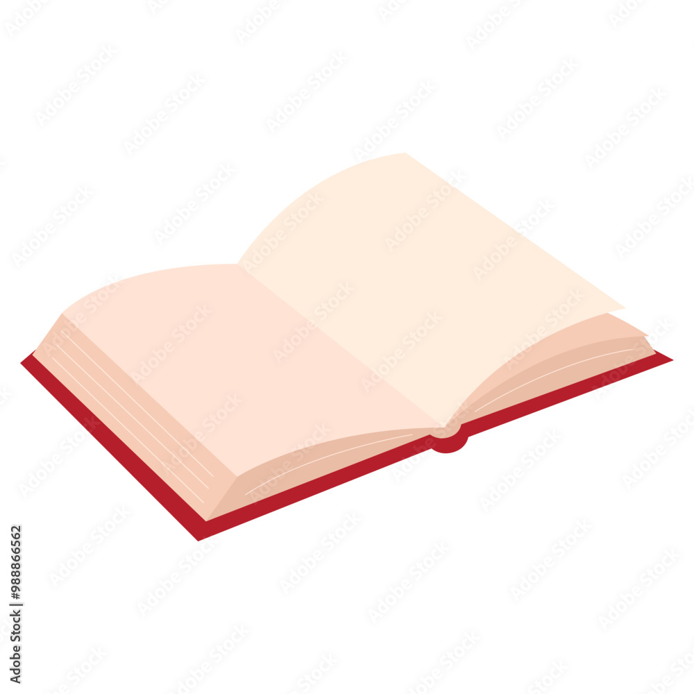 Cute vector open book. Educational theme. Vector illustration isolated ...