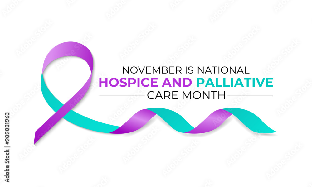 Hospice Palliative Care Month is November. Holiday concept. Realistic ...