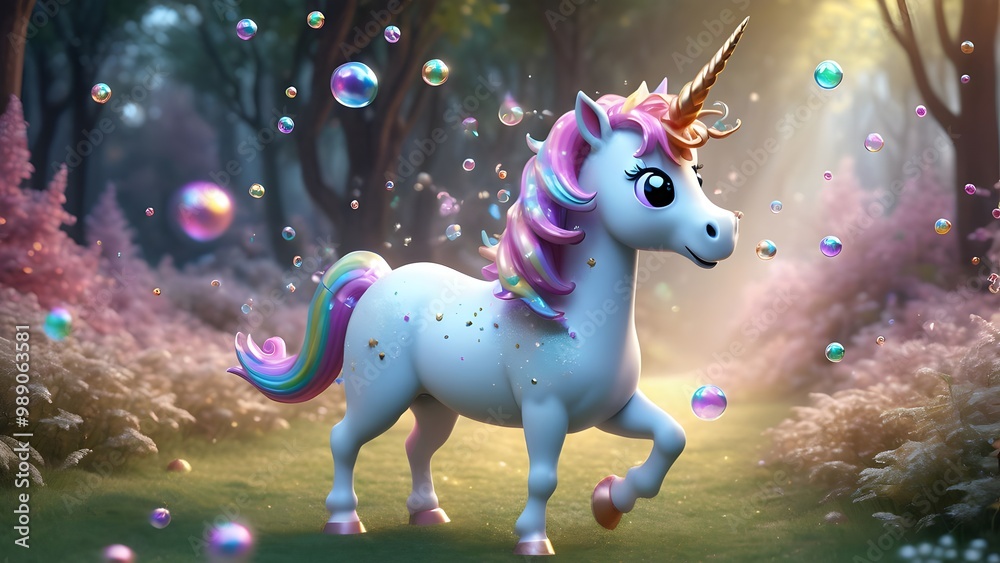 Each unicorn leaves behind magical trails—Sparkles might have glittery ...
