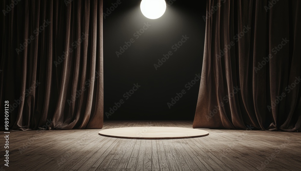 Photo Stock Vintage Theater Stage, A vintage theater stage with soft ...