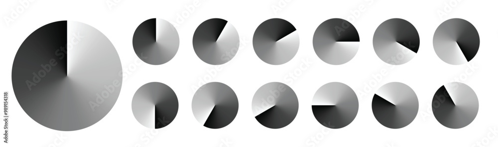 Стоковое векторное изображение «Flat Vector Set of Loading Icons, Progress Bars, Circular Buffer ...