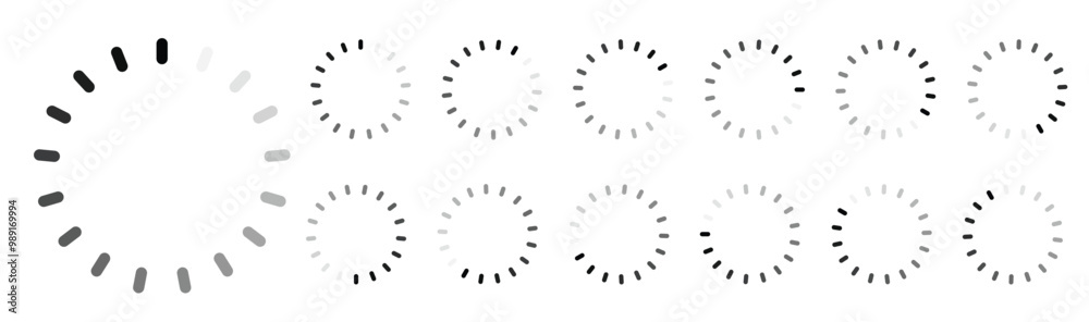 Complete Set of Circular Status Loaders and Progress Bars, All Keyframes Frames Buffering ...