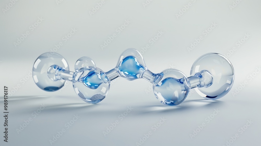 Ilustración de Stock Molecular Visualization of Hydrogen Bonding in ...