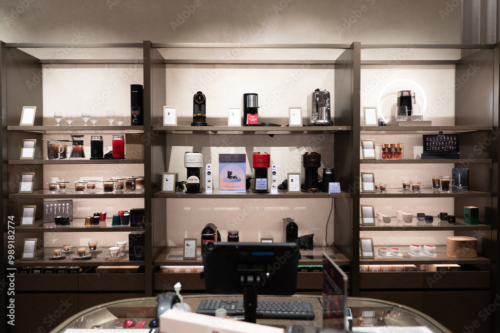 KUALA LUMPUR, MALAYSIA - NOVEMBER 09, 2023: goods on display at ...