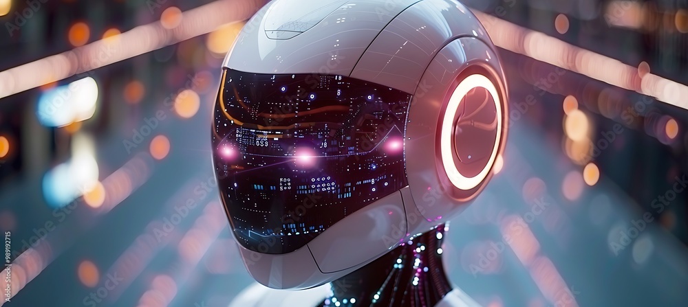 Futuristic card focused evolution of AI digital merchandising featuring ...