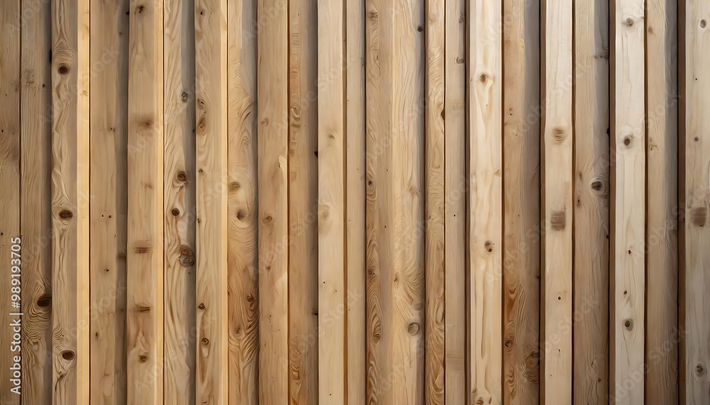 Wall made of wooden panels. Vertical wooden slats for facade cladding ...