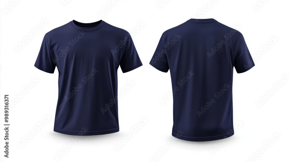 navy blue T-shirt template with nothing neat, mockup for design and ...