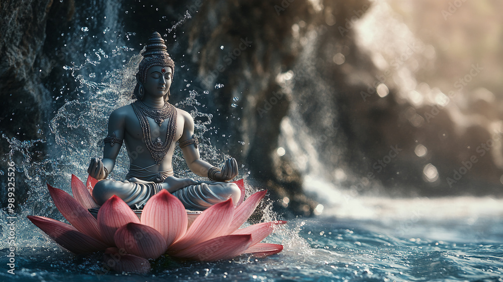 Hindu God or lord Brahma the creator of the universe and all life the ...