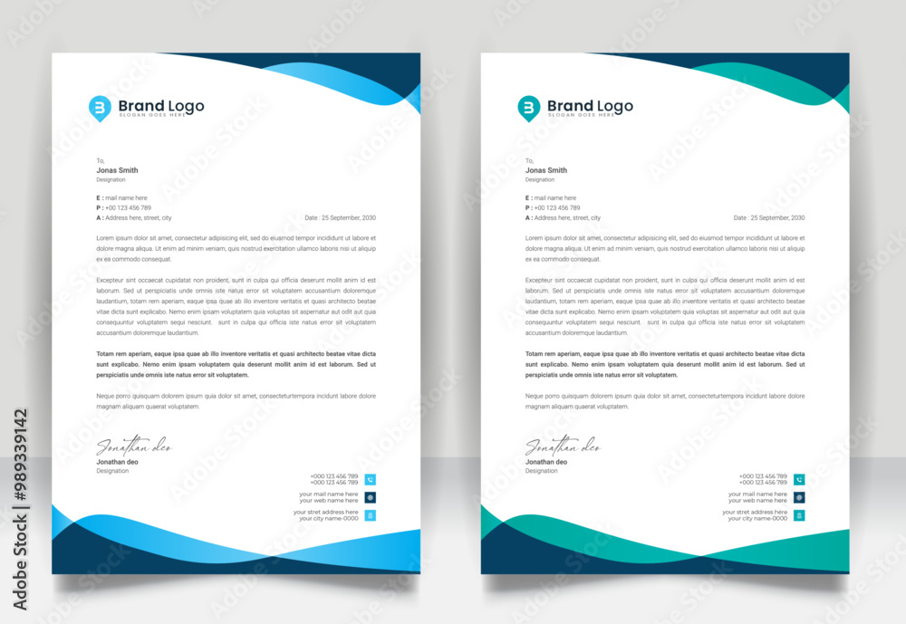 Abstract business letterhead template design for business project ...