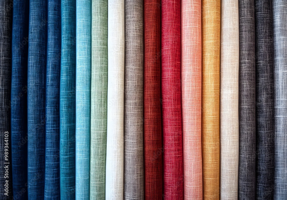 Linen Fabric Swatches Color Palette For Interior Design Stock Photo ...