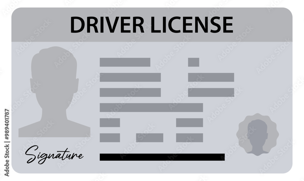 Plastic card of driving licence. Driver license. Driving licence vector ...