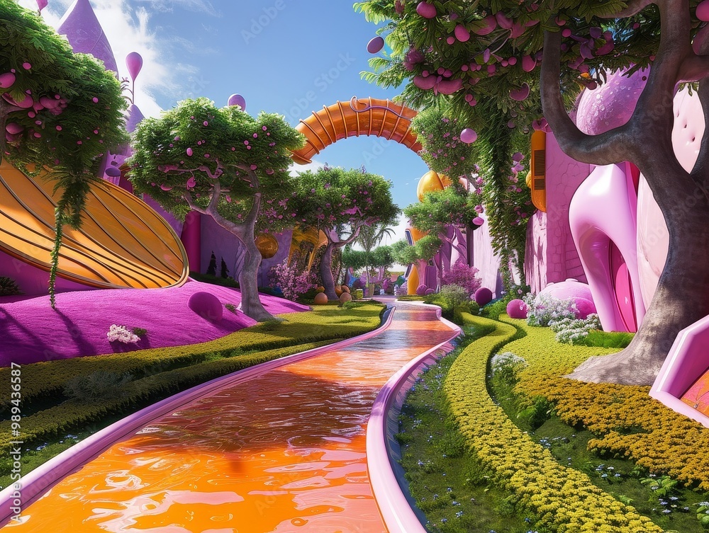 Futuristic Candy Factory Extravaganza Stock Photo | Adobe Stock