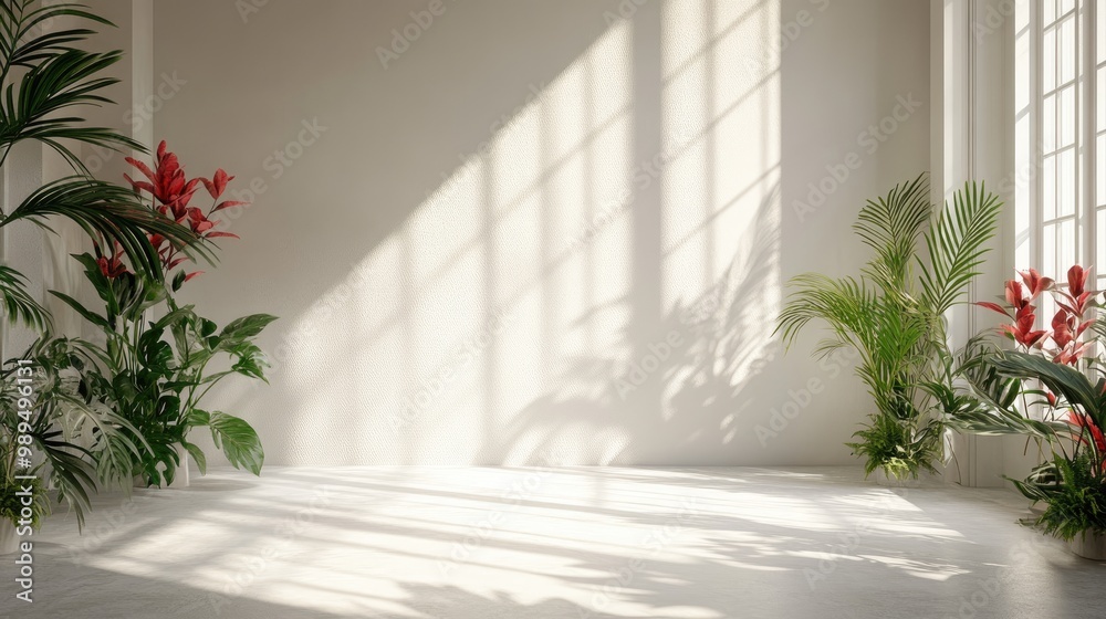 Minimalist studio setup ideal for product display featuring empty space ...