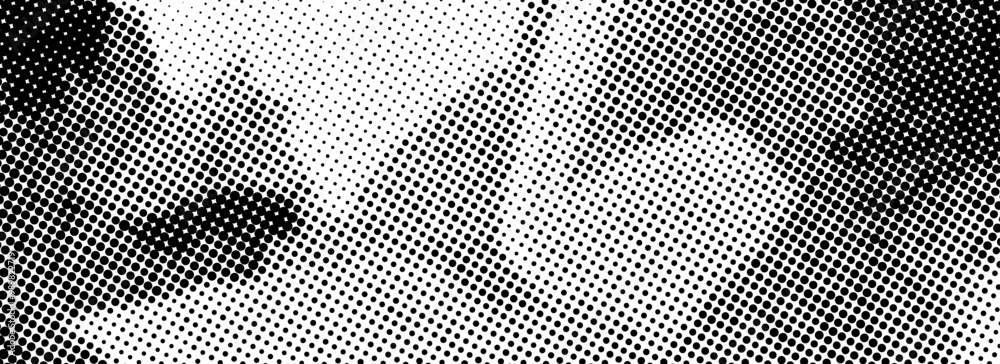 Grainy dotted distorted halftone texture. Messy pixel grain bitmap ...