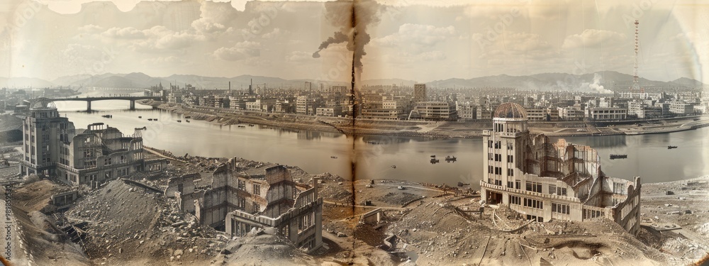 Catastrophic event - atomic explosion and horrific aftermath ...