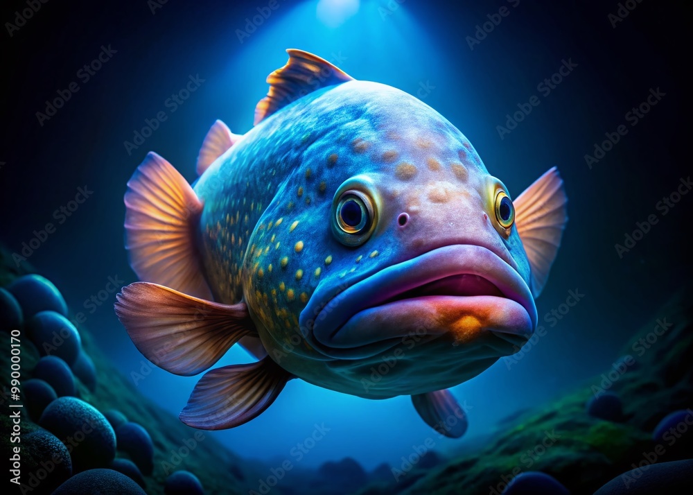 Unusual Blob Fish Swimming in Deep Ocean Waters Showcasing Unique ...