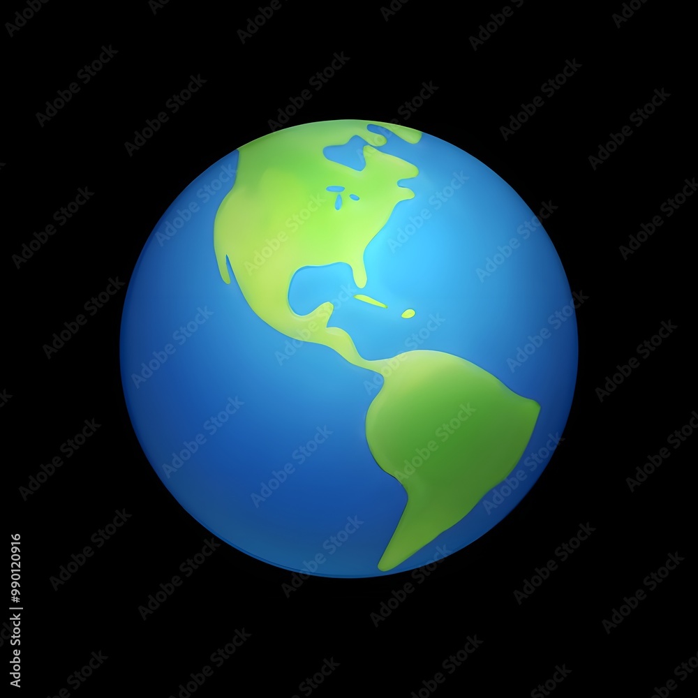 Earth Globe Emoji (Americas) Stock Illustration | Adobe Stock
