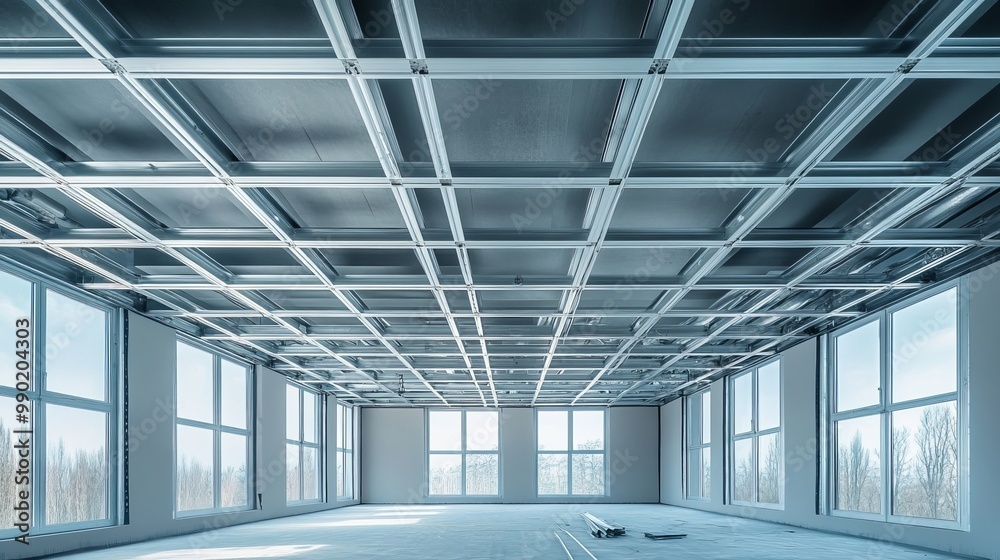 Metal ceiling frame installation for suspended ceiling, aluminum ...