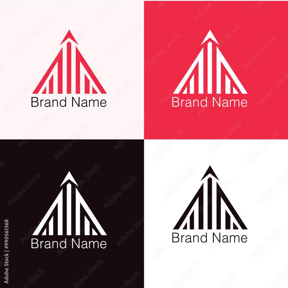 Double AA Logo Design with Growth Icon - Modern AA Initials with Growth ...