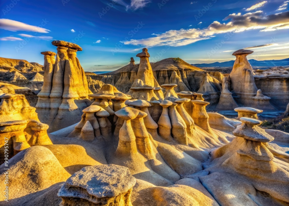 Bisti Rock Garden features breathtaking hoodoo formations under a ...