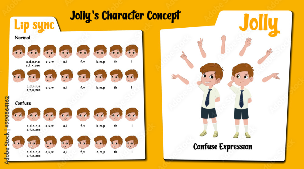 Confused boy cartoon. Confuse school boy cartoon character. confuse boy ...