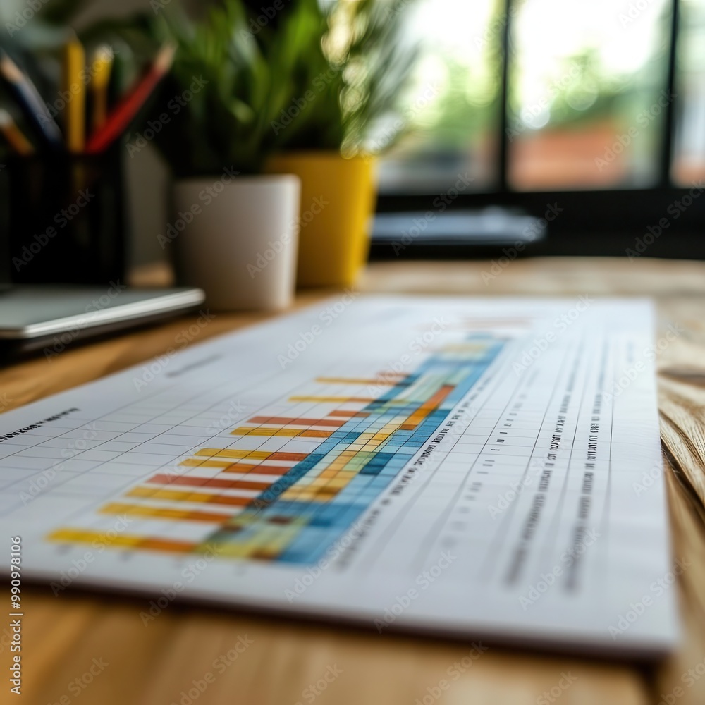 Project management tools in use on a desk, including Gantt charts and ...