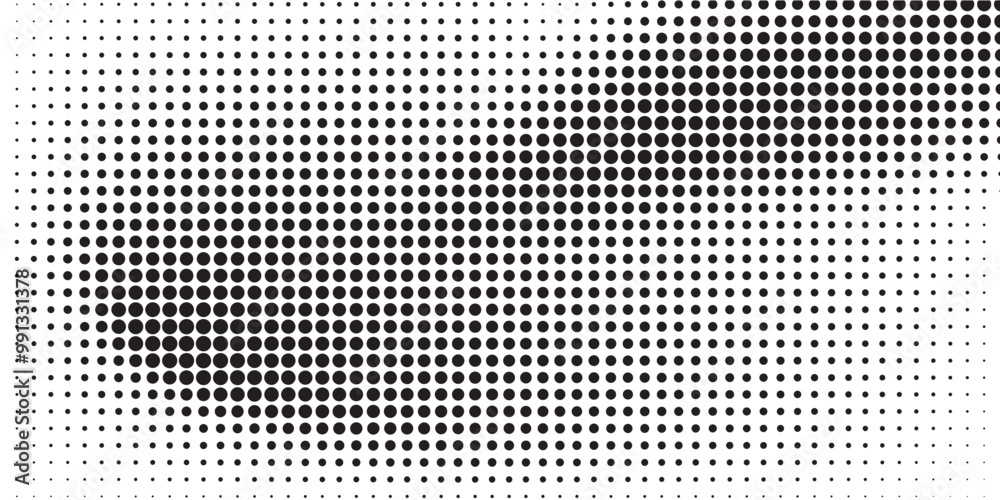 Stock-Vektorgrafik „Basic halftone dots effect in black and white color. Halftone effect. Dot ...