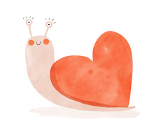 Valentine Snail Art Print Free Stock Photo - Public Domain Pictures