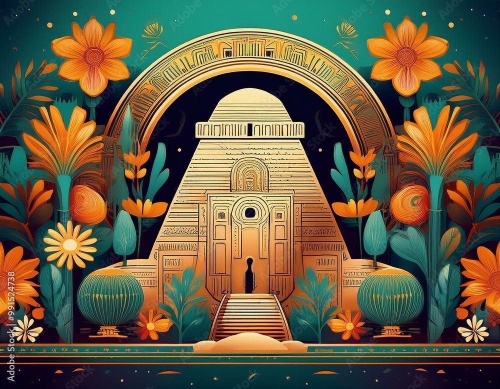 Elegant aesthetic for pesach festivities. Holiday motifs highlighting ...
