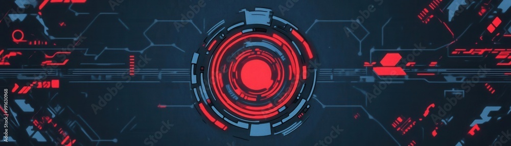 Tech template layout showing sensor network integration, template ...