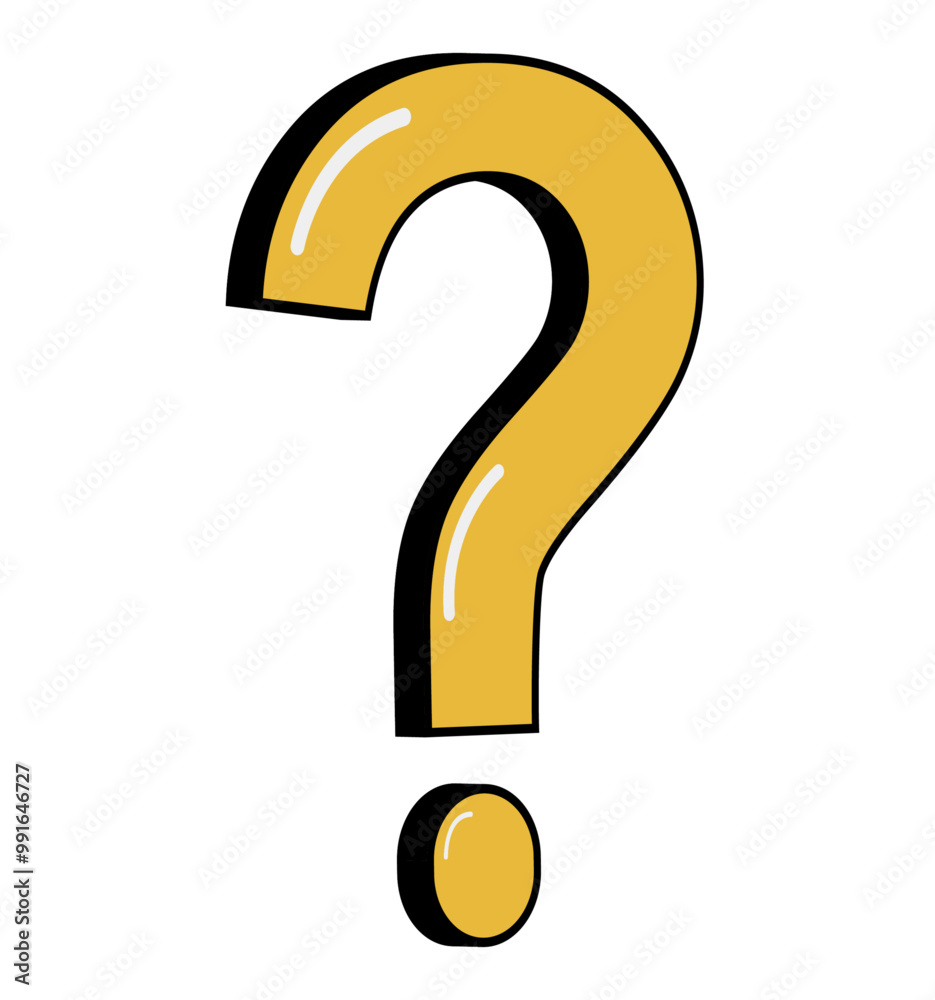 3d Question Mark Cartoon Style Clipart Question Mark Without Background ...