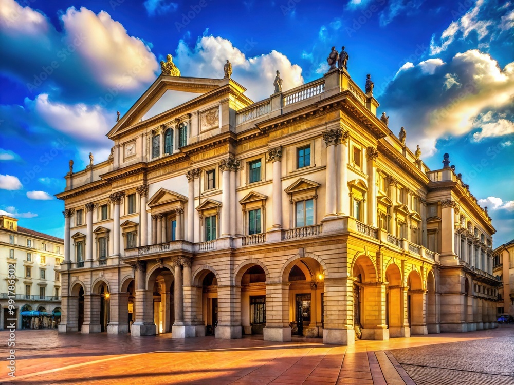 Stunning Architectural View of the Iconic Opera House in Milan Italy ...